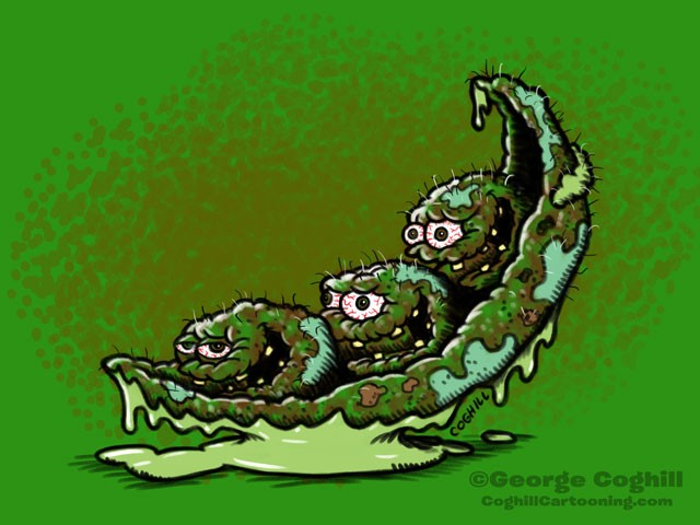 "Pitiful Peas" Cartoon Character Sketch | Coghill Cartooning | Cartoon ...