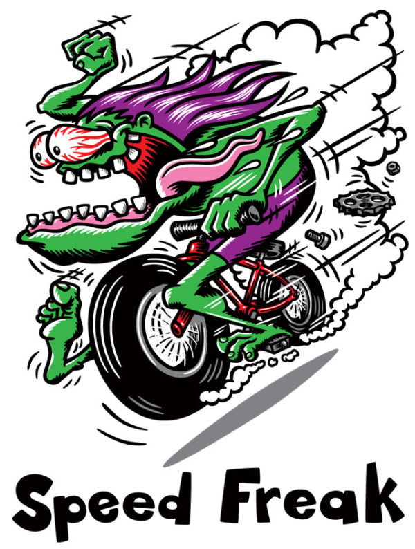 Fat Bike Lowbrow Monster | Coghill Cartooning | Cartoon Logos ...